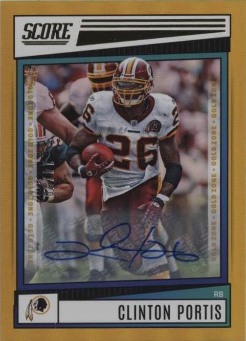 2022 Score - Clinton Portis #260 Gold Zone Signatures /50 (AU) for sale ...