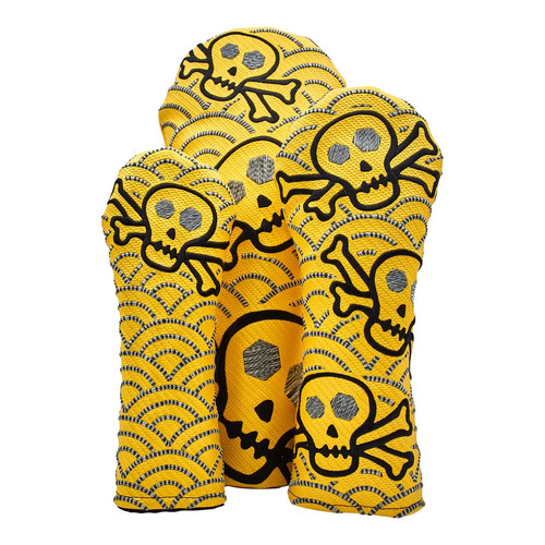 NEW Bettinardi Yellow Skull & Bones Carbon Head Covers Driver, 3W, Hybrid | eBay
