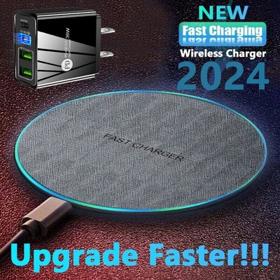 36W Fast Wireless Charger Mat Charging Pad For iPhone 16 15 14 13 12 11 ...