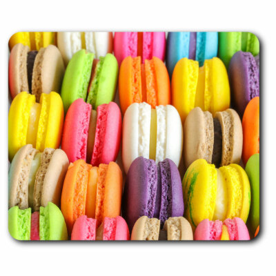 Computer Mouse Mat - Colourful Macaroons Treats Sweets Office Gift ...