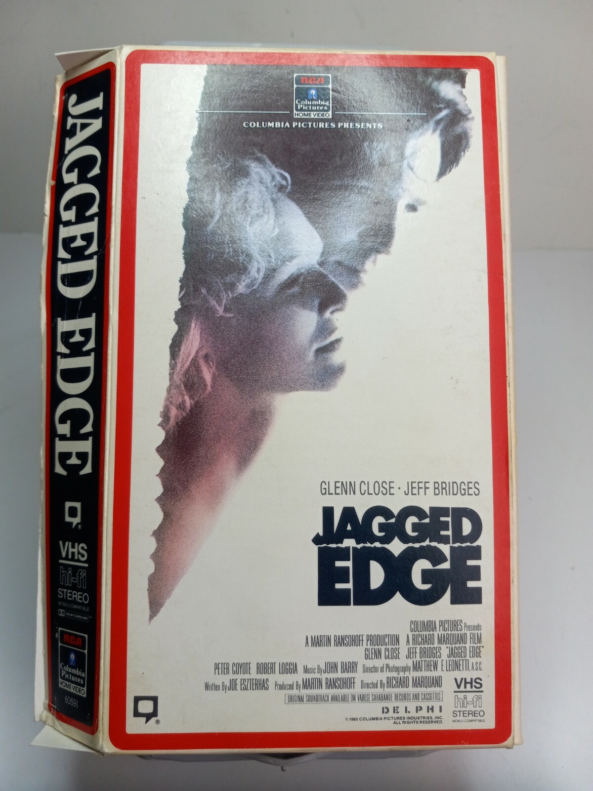 Jagged Edge (1985-VHS) Suspence/ Thriller Rated R. Glenn Close, Jeff Bridges | eBay