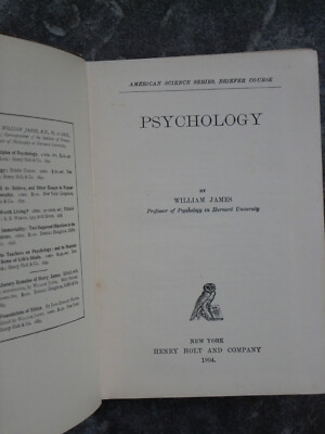 "Psychology"-William James-1904-Illustrated-American Science Series | eBay