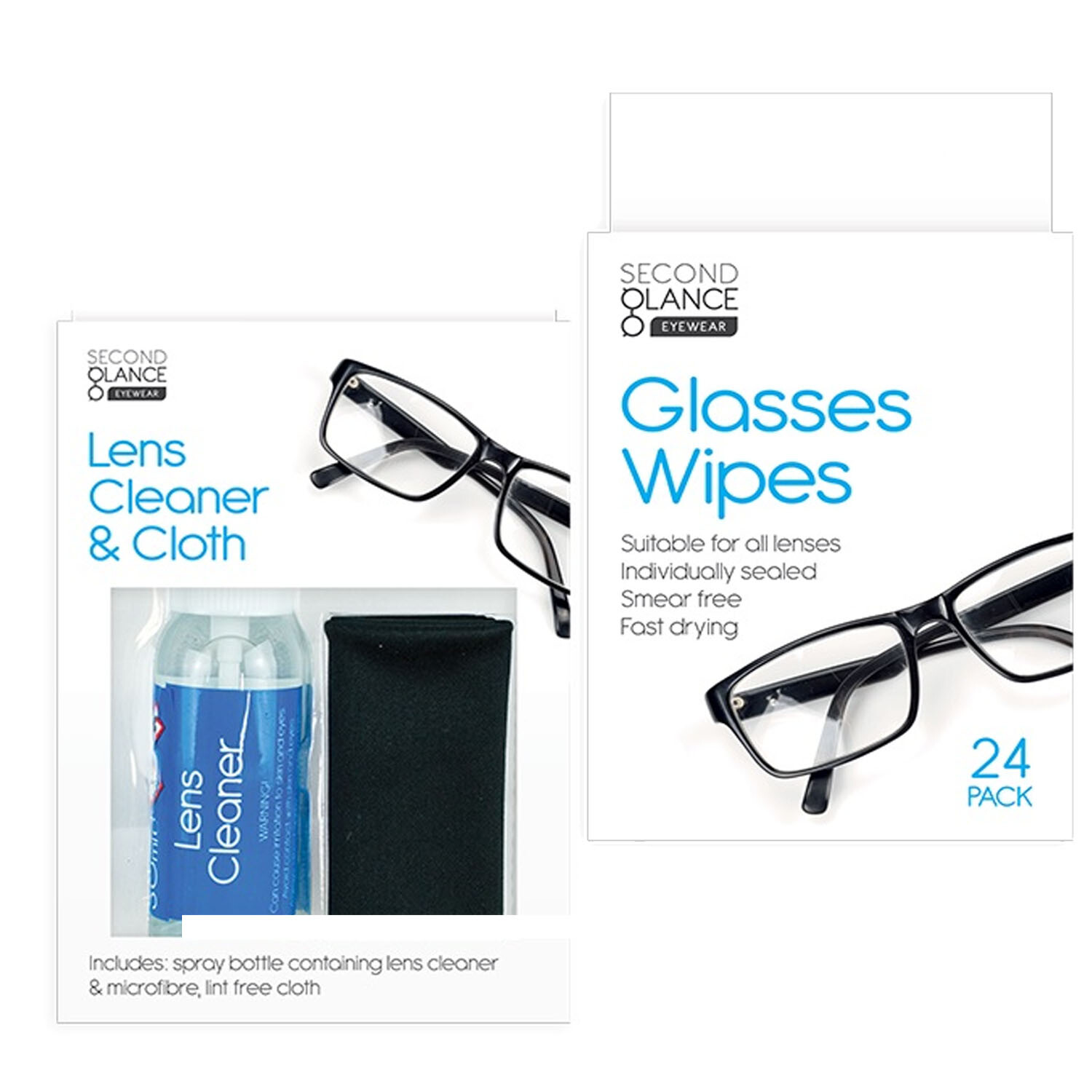 🔥 Glasses Cleaner Spray & Microfibre Cloth Wipes Spectacle Lens Camera ...