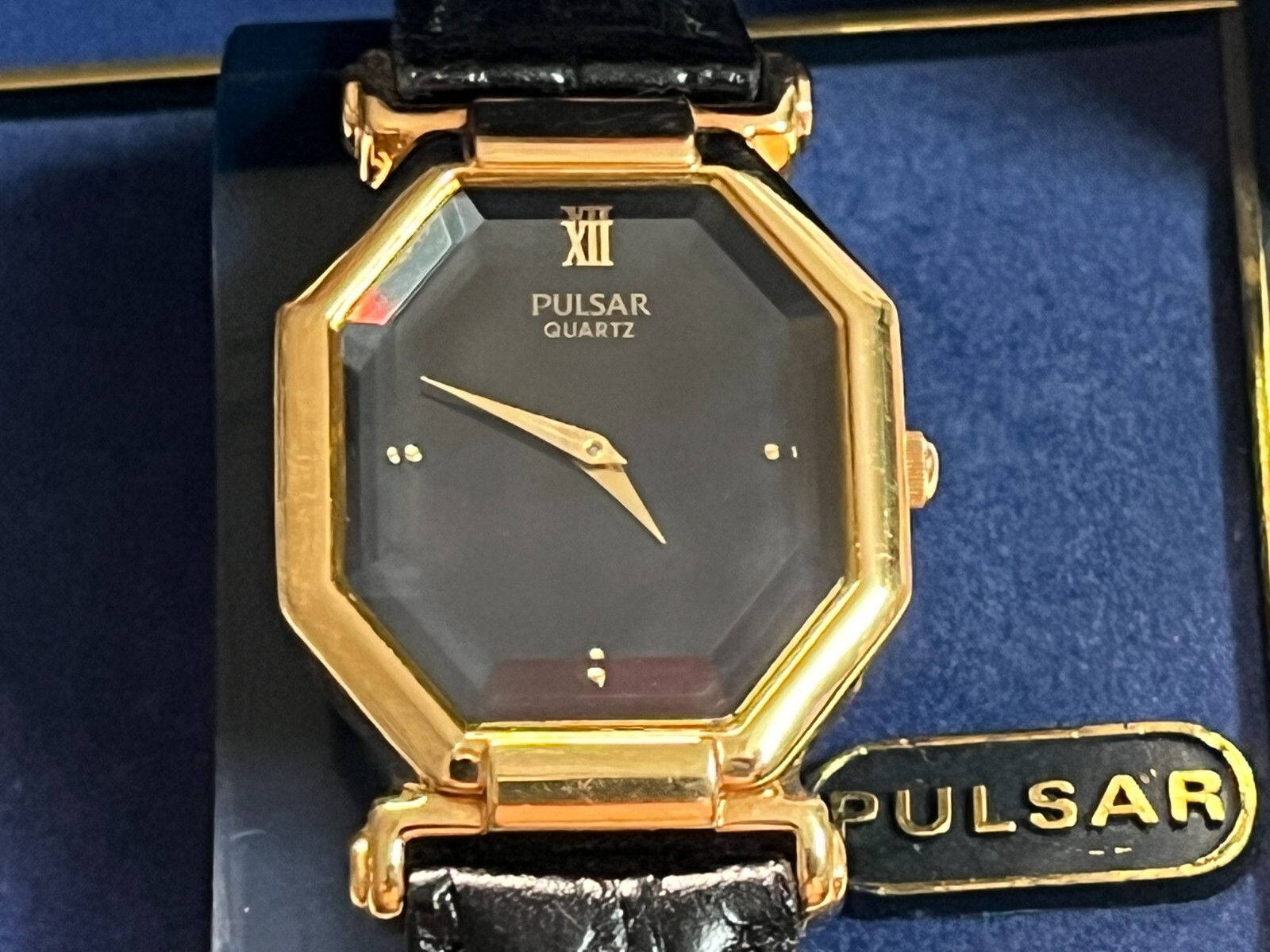 Vintage Pulsar Gold Watch From 1980s New Old Stock SLIM 7.60mm thick ...