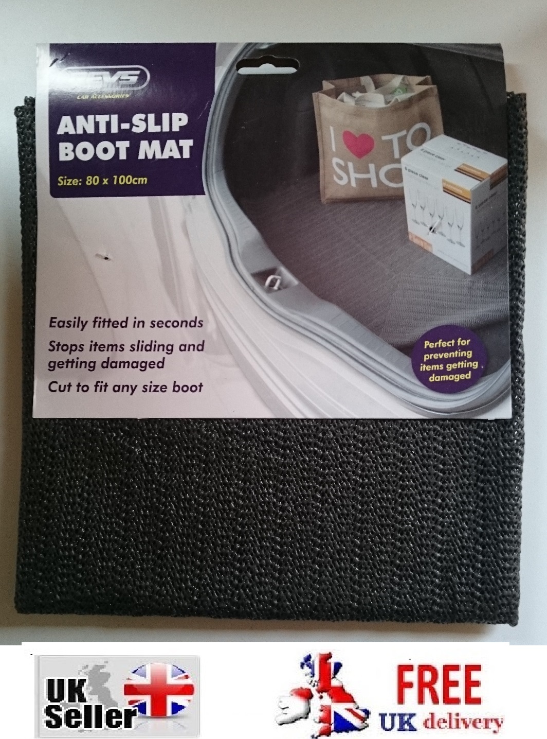 Anti-Slip Car Boot Liner Mat Non Slip Mats Van Truck Cut Carpet ...