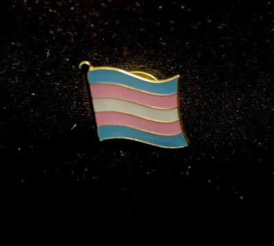 TRANSGENDER FLAG PIN 0.5" Trans Pride LGBTQ Hat Jacket Tie Tack Lapel ...