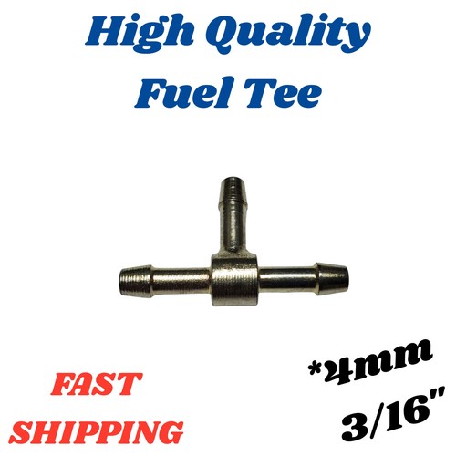 Fuel Line Splitter fits 4mm, 3/16" line Adapater Tee works for gas ...