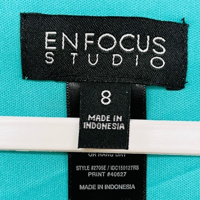 Enfocus Studio Dress Size 8 V-Neck 3/4 Sleeve Aztec Style Design Blue | eBay