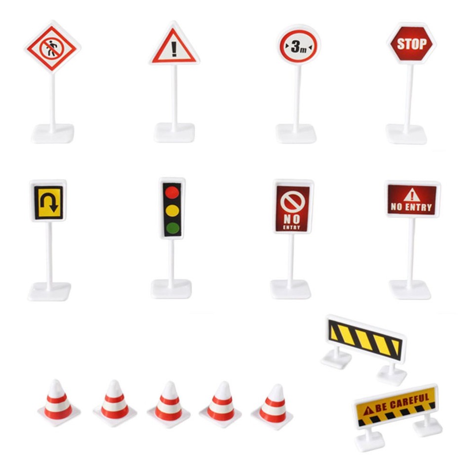 6 Sets Educational Playthings Traffic Sign Models Toy Road Signs | eBay UK
