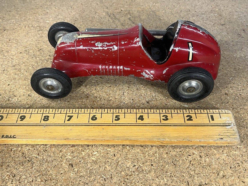 VINTAGE RARE Ruby L. M. COX CO. THIMBLE DROME SPECIAL #1 PUSHER SANTA ...