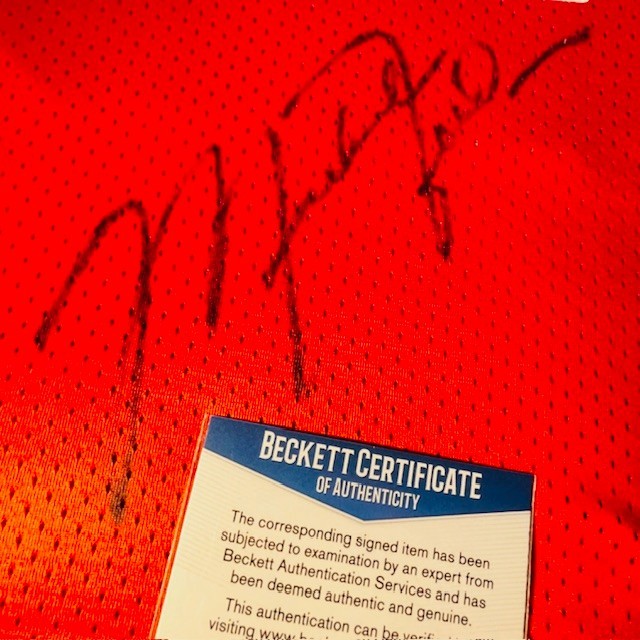 *NO RESERVE* Michael Jordan Signed Bulls RED Jersey #23 Autograph Coa ...