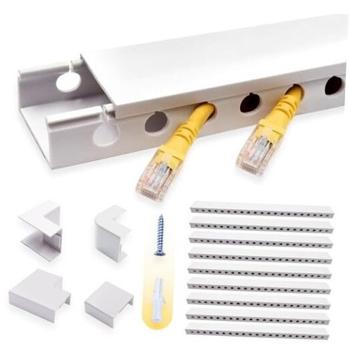 Cable Raceway Kit,139 Inch Open Slot Cable Management Kit with Upgraded ...