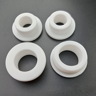 White Grommet Snap On Open Silicone Rubber Hole Plug Bung Wire Cable ...