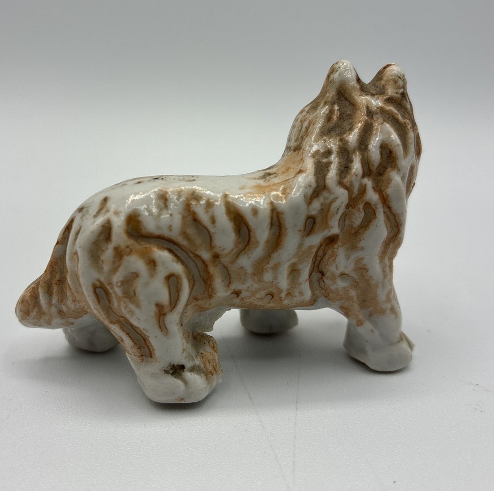 Vintage Mid Century porcelain Rough collie dog figurine JAPAN Shelf ...