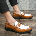 Men Loafer Color Block Shoes Dress Shoes Slip-on Penny Business Formal ...
