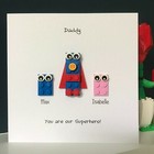 Personalised Superman Father's Day card made with LEGO ® Dad Daddy ...