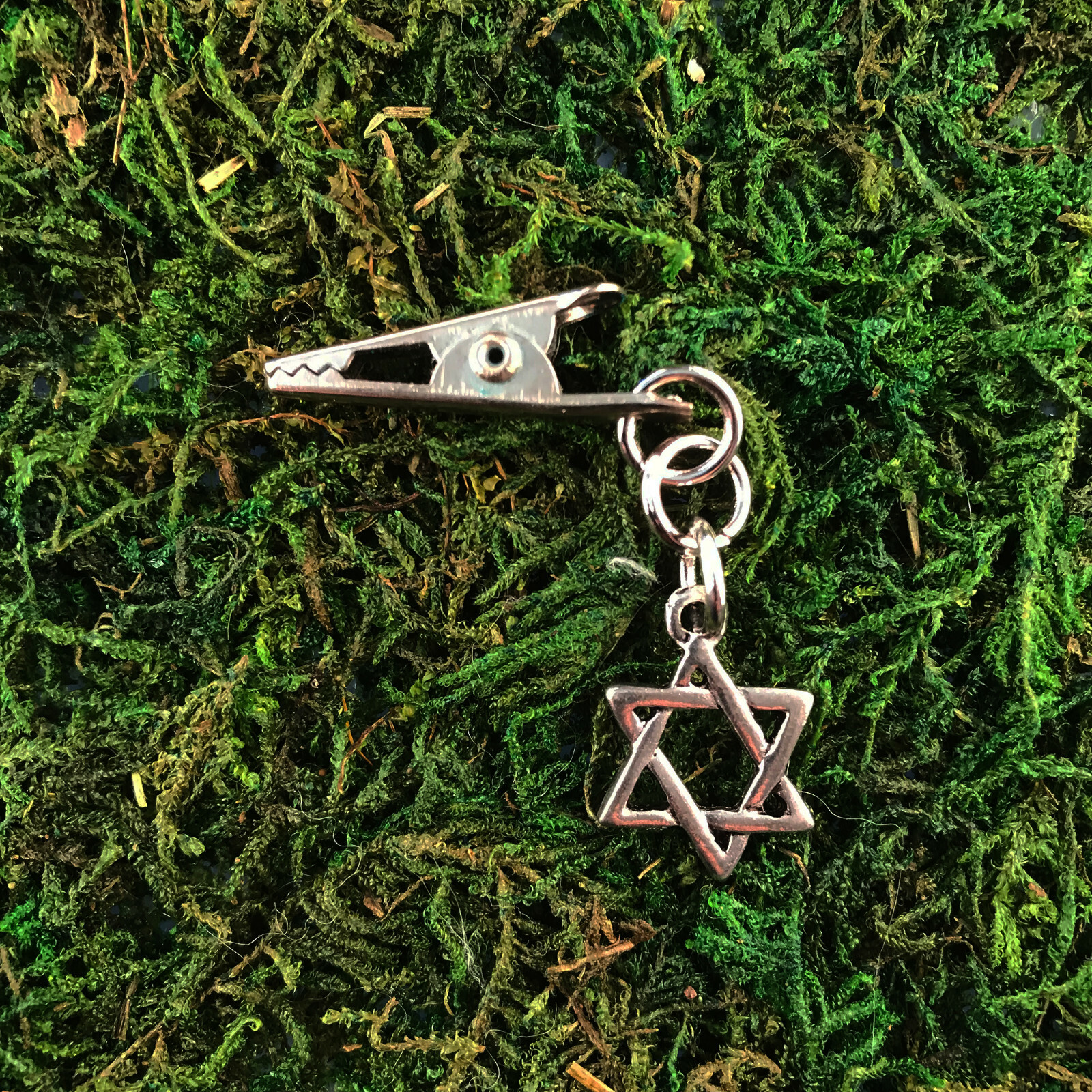 HOTI Hemp Handmade Star of David Charms Roach Clip Earrings Isreal ...