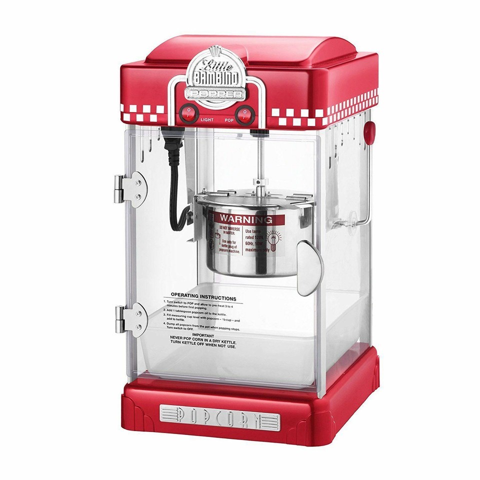 Red Vintage Theater Style Popcorn Machine Popper Maker Retro Nostalgic ...