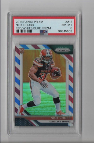 2018 Panini Prizm - Rookie Nick Chubb #213 Red White & Blue Prizm (RC ...