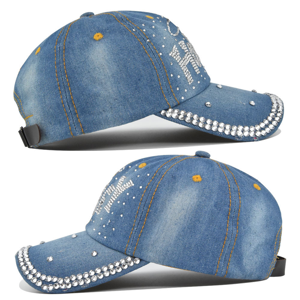 Casual Cowboy Velvet Baseball Cap With Heart-shaped Five-pointed Star ...