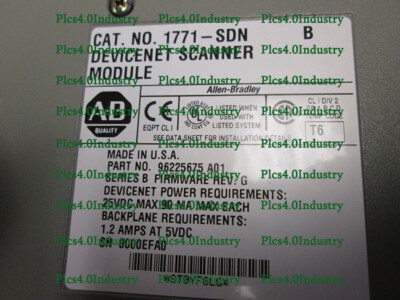 Brand New Allen-Bradley Devicenet Scanner Module 1771-SDN Series B Free ...