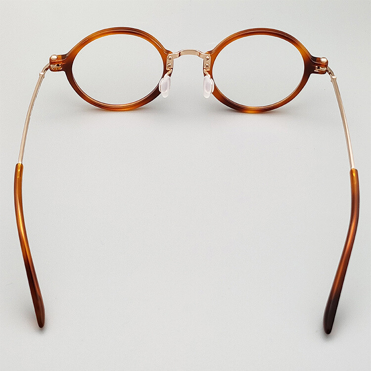 Retro Round Eyeglasses Frame For Men Women Vintage Ultra Light Plate ...