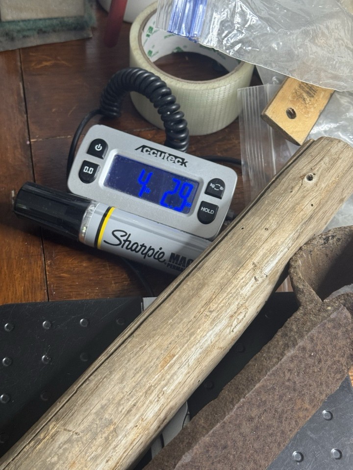 Antique Froe Hand Forged Shingle Shake Splitting Woodworking w/Wooden ...