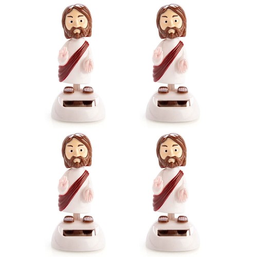 4PK MDI Solar Dancing Jesus Desk Car Dashboard Decoration Figure Toy ...
