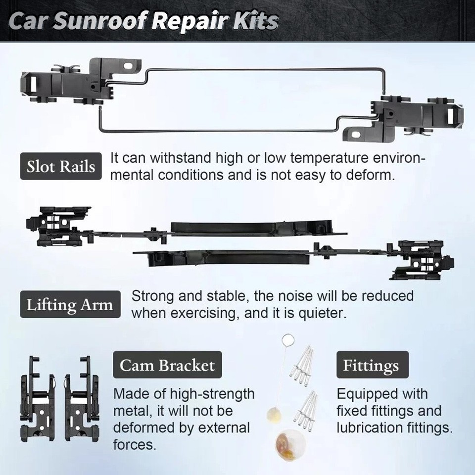 New Sunroof Repair Kit Sunroof Track Assembly for 2000-2016 Ford F250 ...