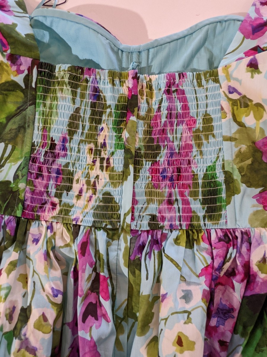 DOLCE & GABBANA Floral-Print Bustier Mini Dress 54 IT/18 US DOLCE & GABBANA Floral-Print Bustier Mini Dress 54 IT/18 US