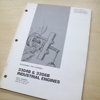 CATERPILLAR 3304B 3306B diesel ENGINE Shop DISASSEMBLY Service Repair ...