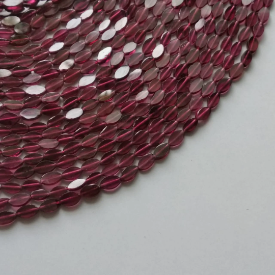 Garnet Marquis Shape Flat Beads 4x6.50 mm | Gemstone Handmade Shape ...