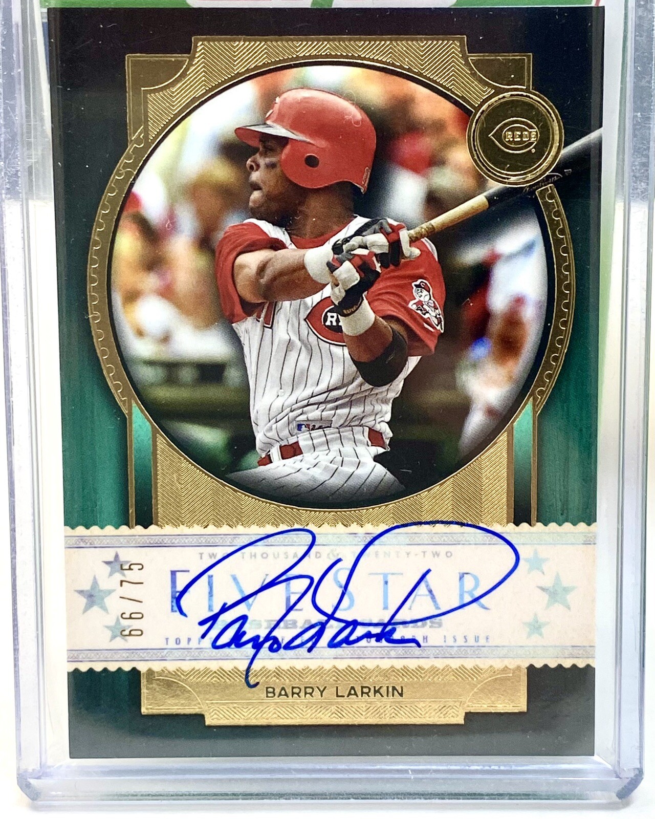 2022 Topps Five Star Barry Larkin Auto Green Parallel 66/75 | eBay