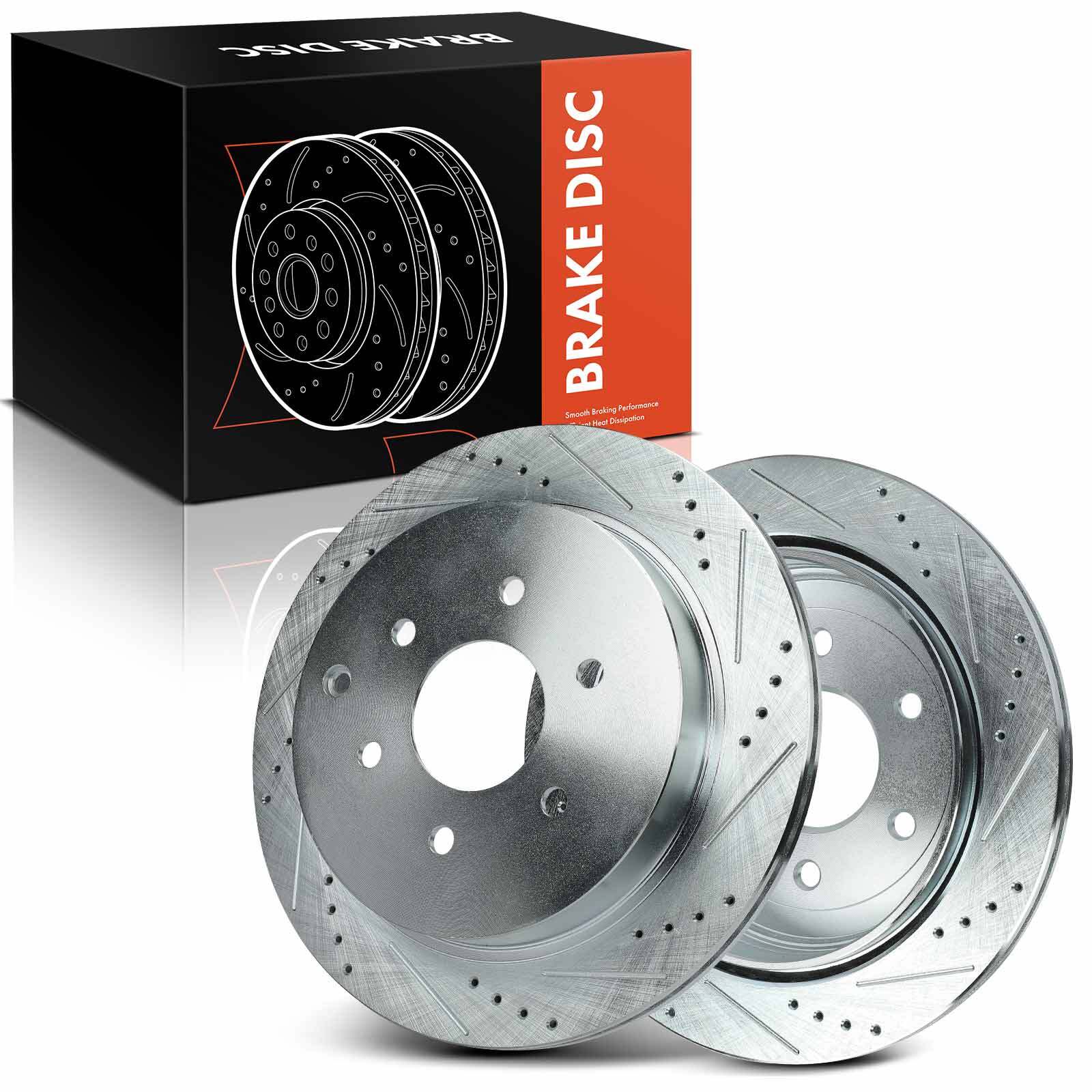 Drilled & Slotted Brake Rotors for INFINITI QX56 QX80 Nissan Armada ...