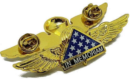 USMC US NAVY MARINE CORPS PARACHUTE JUMP WING GOLD PLATED IN MEMORIAM ...