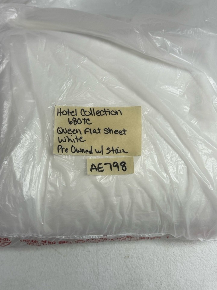 Hotel Collection 680 TC 100% Supima Cotton Queen Flat Sheet White | eBay