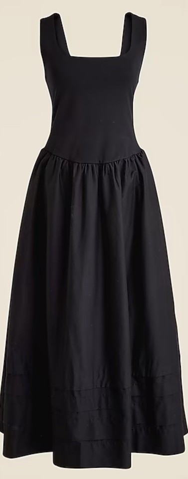 J.Crew Drop-waist mixy dress Black Minimalist Size Small New NWOT | eBay
