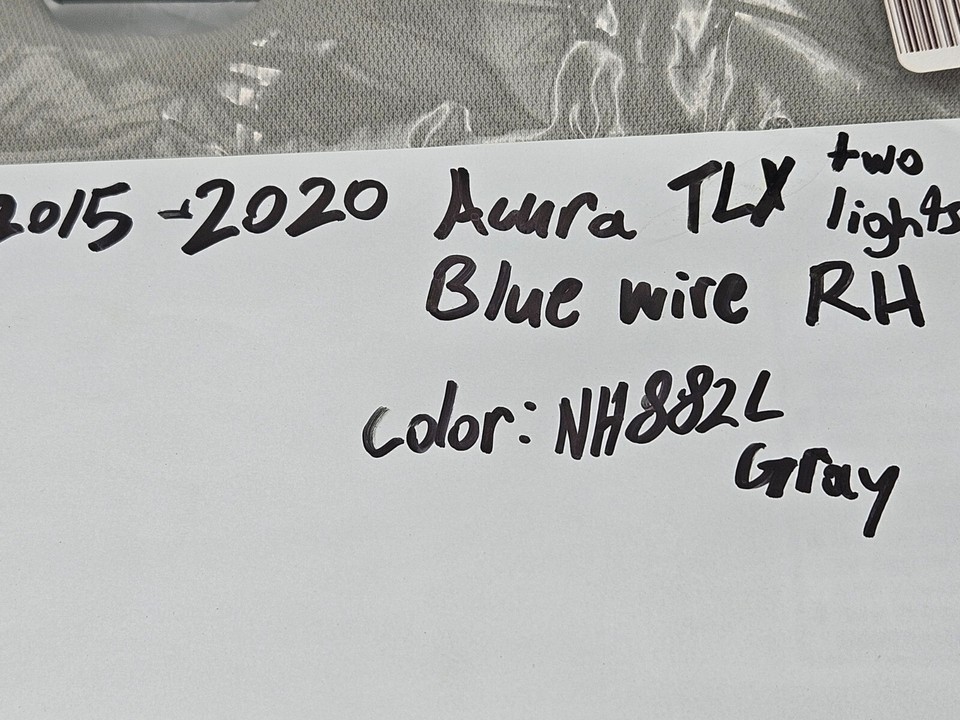 2015-2020 Acura TLX Passenger Sun Visor Dual Light NH882L Gray Canadian ...