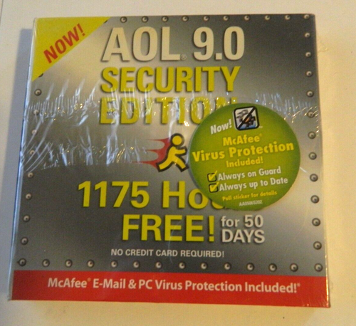 Vintage AOL America Online Internet Connection Trial CD. Unused, sealed ...