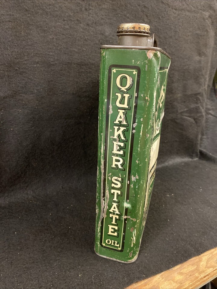 Quaker State Slim 5 Qt Looks Nice With 1 Gallon Slim Oil Can Rare ...