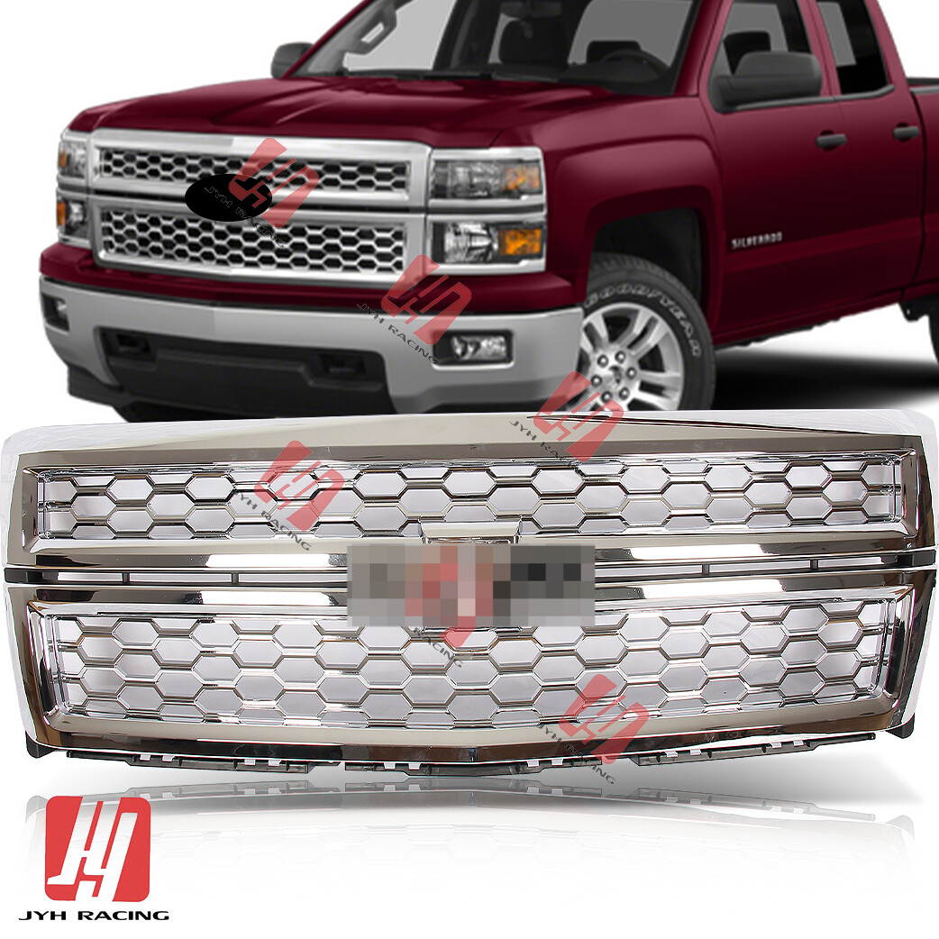 Fit 14-15 Chevrolet Silverado 1500 LT LTZ WT Front Grille Full Chrome ...