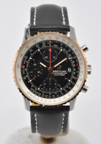 Breitling Navitimer 1 Chronograph 41 18k Rose Gold and Steel Black ...
