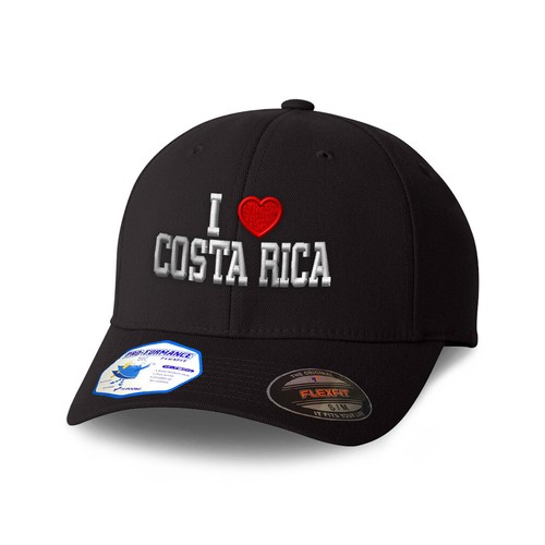 Flexfit Hats for Men & Women I Love Costa Rica Polyester Dad Hat ...