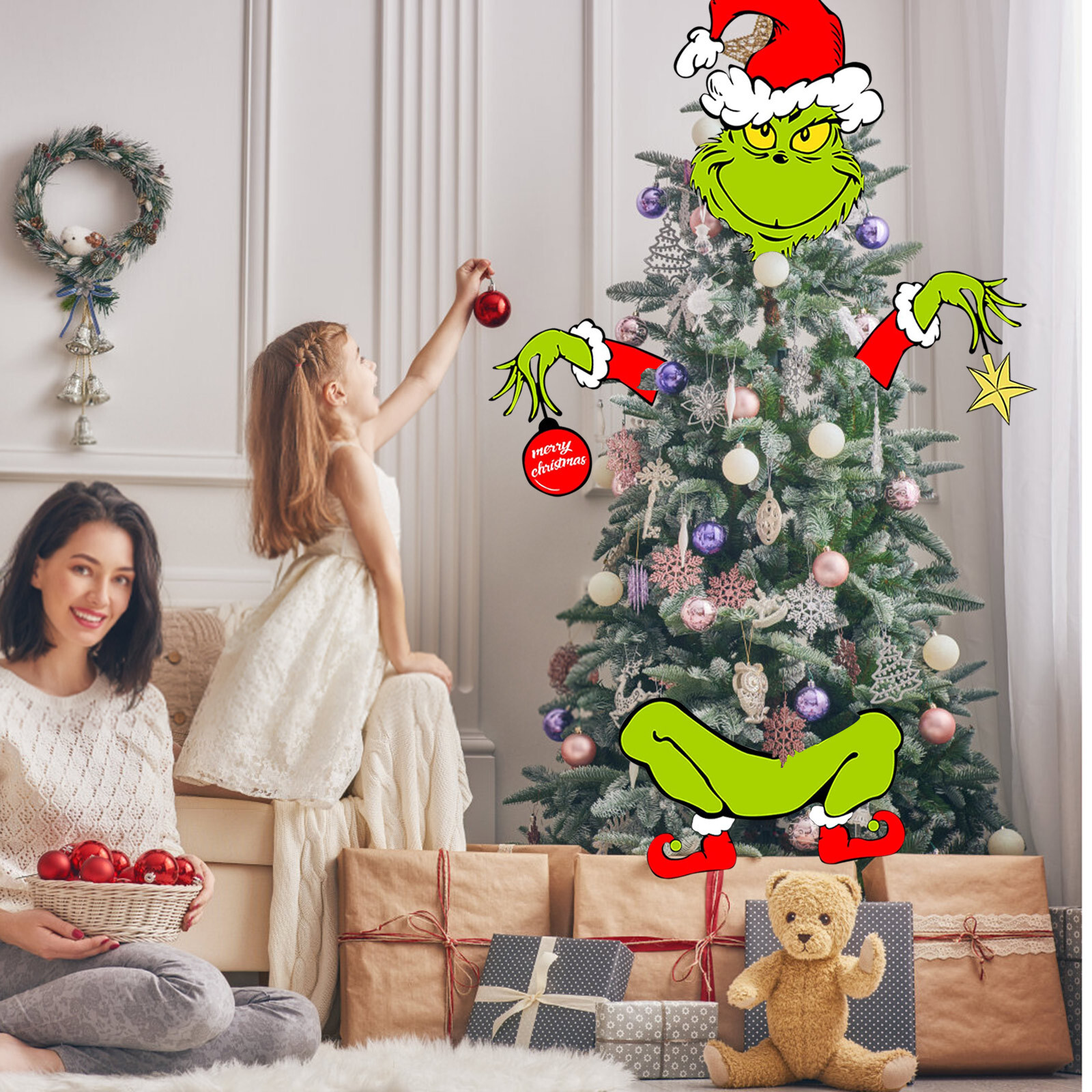 Grinch Christmas Tree Decoration Christmas Hat Decoration Insert ...