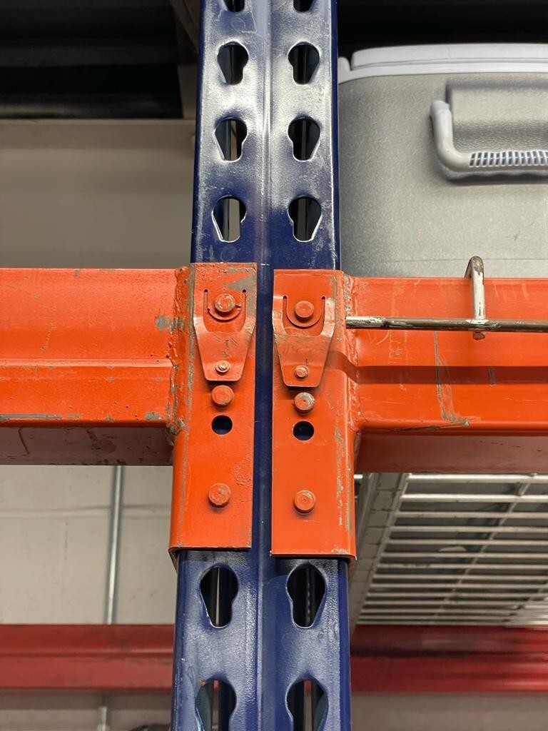 Tear Drop Pallet Beams Orange 92"x3 1/2" Industrial Warehouses Heavy ...