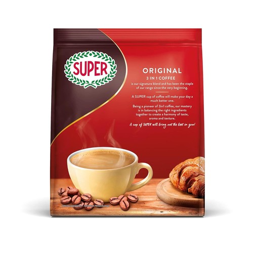 Super 3-In-1 Instant Regular Low Fat Coffee 40 Sticks x 18g~US SELLER~1 ...