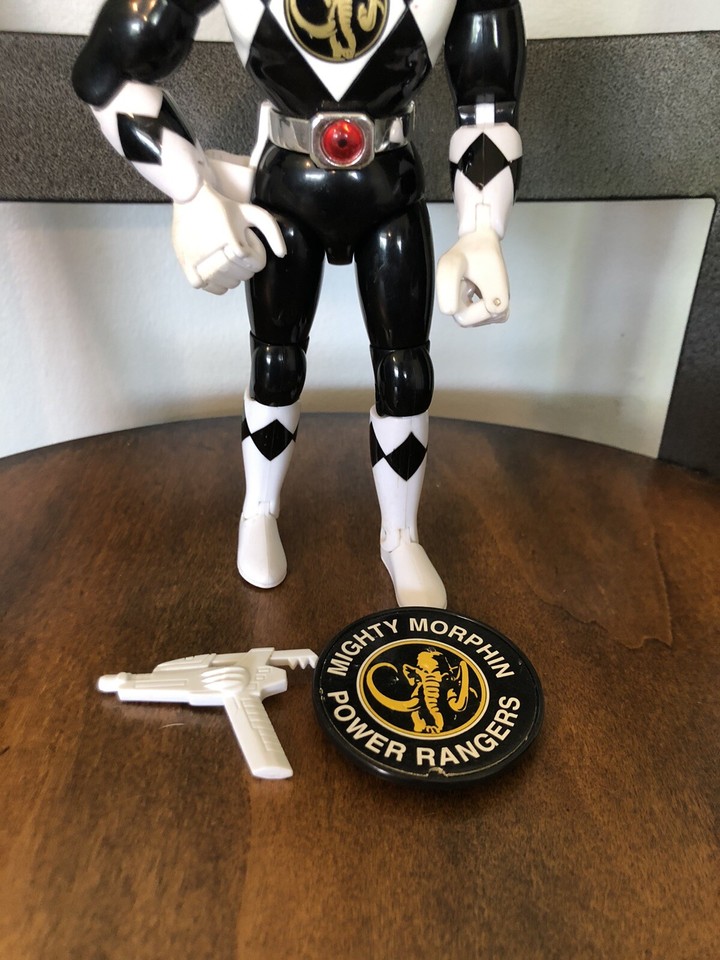 Power Rangers 1994 Mighty Morphin Karate Kick Action 8" Zack Black ...