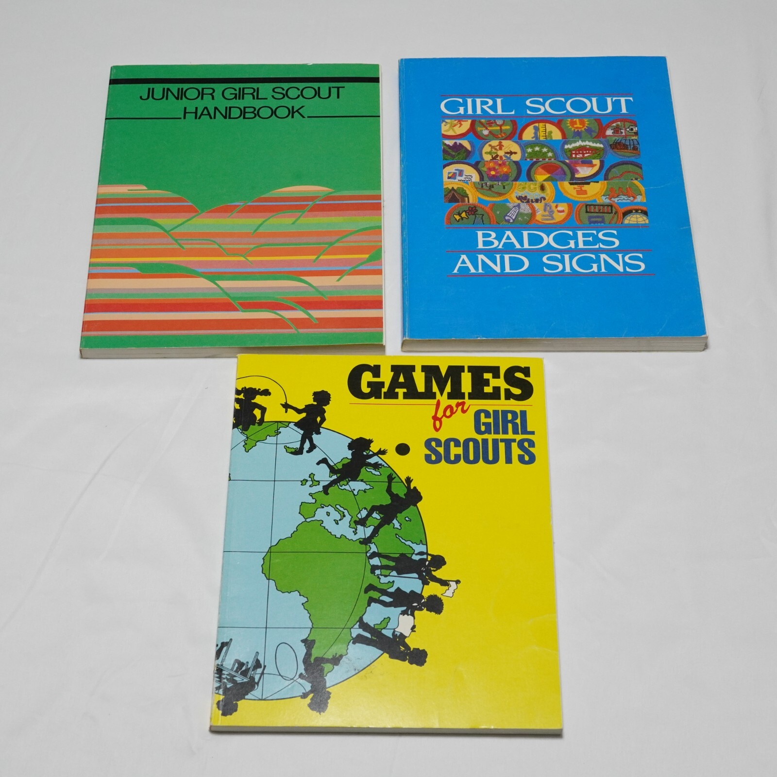 Girl Scouts books Lot of 3 - badges and signs, games, handbook | eBay