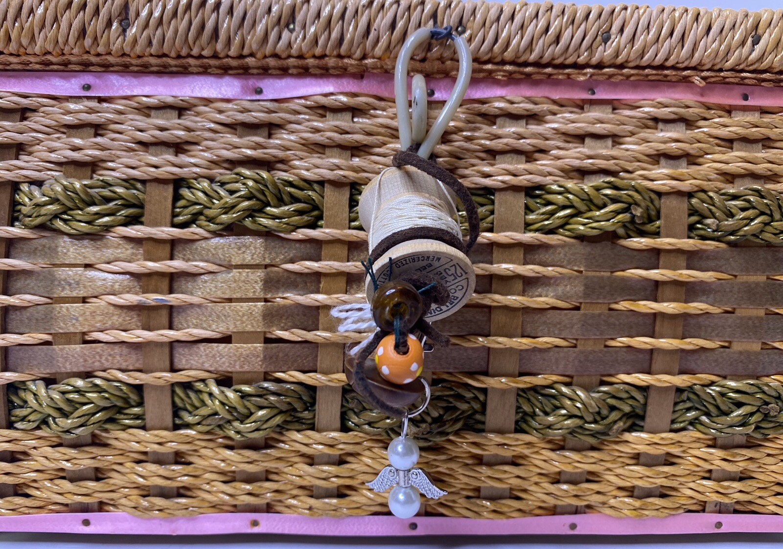 Singer Large Wicker Sewing Basket Notions Keepsake Kit Vintage | eBay