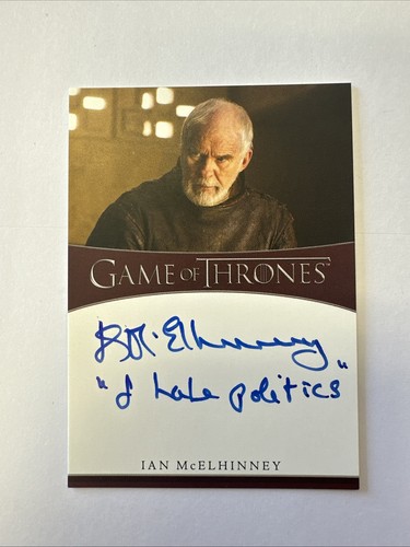 Game of Thrones S8 INSCRIPTION Autograph Card signed by Ian McElhinney ...